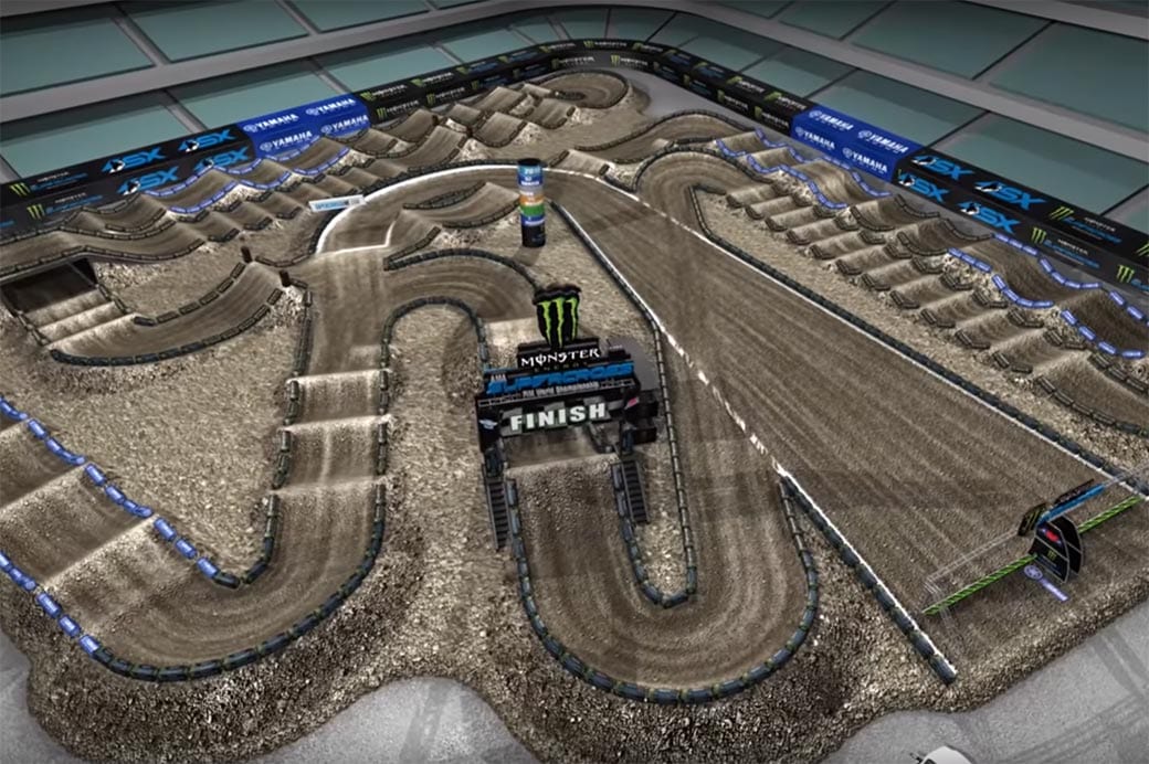 Animated track map: Anaheim 1 2019 | Dirtbike Rider