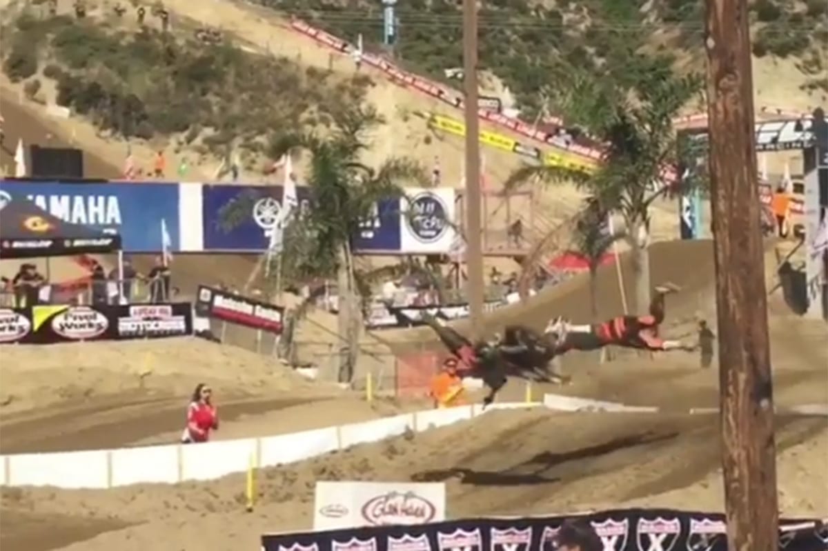 Dominic DeSimone's huge gnarly Glen Helen crash | Dirtbike Rider