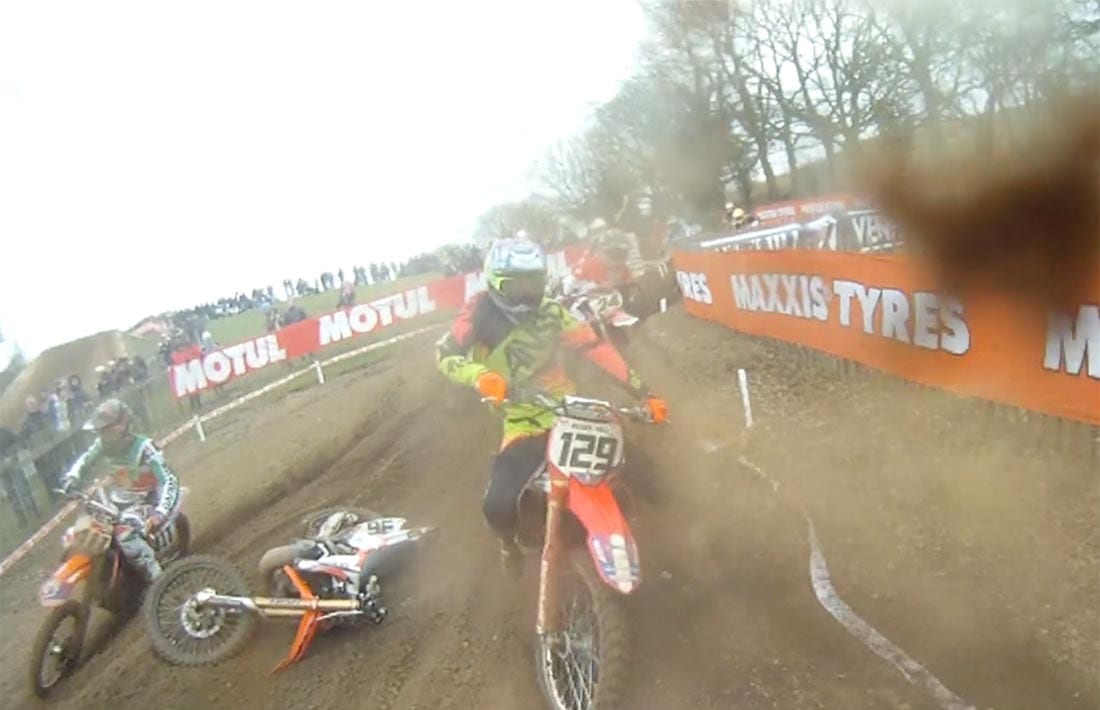 GoPro: Matthew Moffat crash at Lyng | Dirtbike Rider