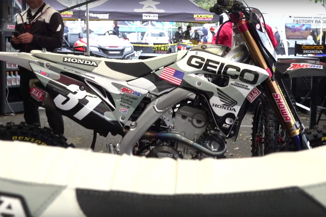 The stunning dirt bikes & lids of Supercross on Military Appreciation ...