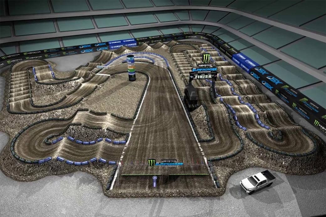 Animated track map: Anaheim 2 2019 | Dirtbike Rider