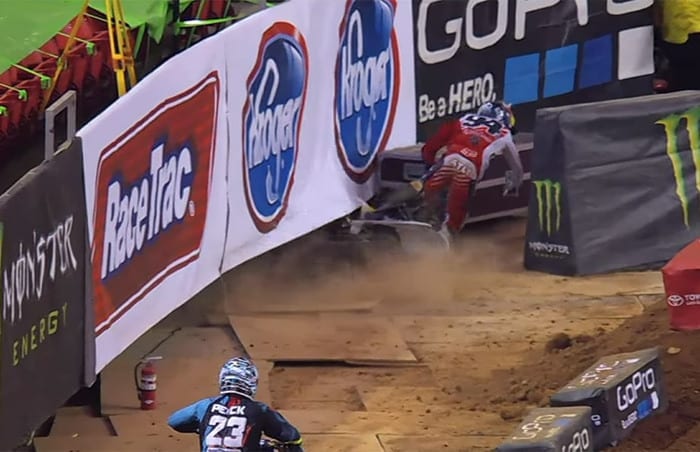 Video: Ken Roczen Atlanta Qualifying crash | Dirtbike Rider
