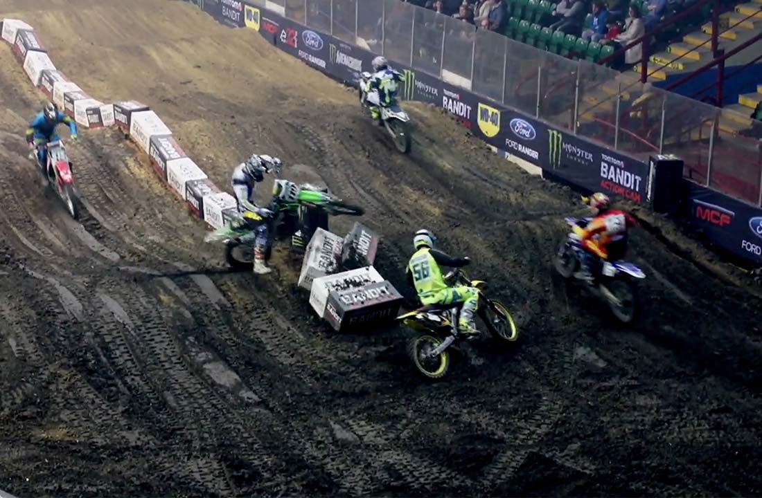 Watch: Jimmy Margetson whiskey throttle crash at Newcastle AX ...