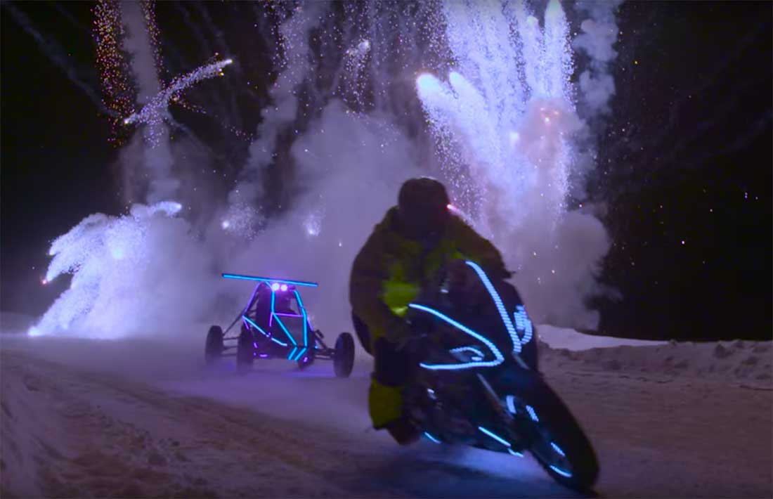Watch mad LED light race | Dirtbike Rider